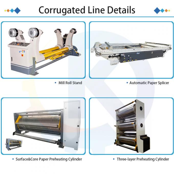 High Speed Five Layers Corrugated Line To Making Corrugated Cardboard ...